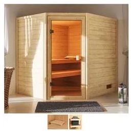 Welltime Sauna "Trixi" Saunen ohne Ofen Gr. ohne Ofen, beige (naturbelassen)