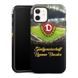 DeinDesign iPhone 12 mini Handy Panzer Handyh&uuml;lle robuste Outdoor H&uuml;lle Schutzh&uuml;lle gl&auml;nzend Sgd Sg Dynamo Dresden Official Licensed Product Tough Case