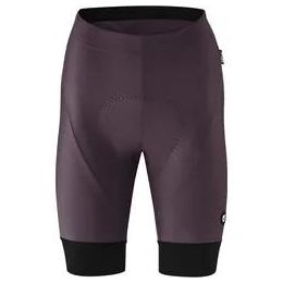 Fahrradhose Gonso "SQlab GO W" Gr. 46, Normalgrößen, lila (aubergine) Damen Hosen Radhose mit Sitzpolster, kurze moderne Radlerhose, Tight Fit