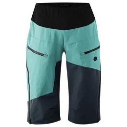 Radhose Gonso "LOMASO" Gr. 36, Normalgrößen, blau (türiks) Damen Hosen Herren Bike-Shorts, MTB Fahrradhose mit Sitzpolster, Bund flexibel