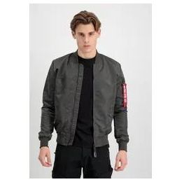 Regen- und Matschjacke Alpha Industries "Alpha Industries Men - Bomber Jackets MA-1 LW AOP Rainbow Ref." Gr. L, grau (grauschwarz) Herren Jacken