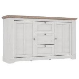 Kombikommode FORTE "Iloppa" Sideboards Gr. B/H/T: 160cm x 92,5cm x 44,3cm, 3 St., braun (schnee eiche) im Landhausstil