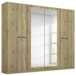 Drehtürenschrank Rauch "Kleiderschrank Schrank Garderobe Garderobenschrank Stauraumwunder MODI" Schränke Gr. B/H/T: 226 cm x 210 cm x 54 cm, Mit Spiegel, braun (eiche artisan) inkl. Stoff-Organizer mit 6 Fächern optionaler Spiegel MADE IN GERMANY