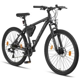 Licorne Bike Effect Premium Mountainbike in 26, 27,5 und 29 Zoll - Fahrrad f&uuml;r Jungen, M&auml;dchen, Herren und Damen - Shimano 21 Gang-Schaltung - Herrenrad Zoll:27.5;Farbe:Schwarz/Anthrazit (2xDisc-Bremse)
