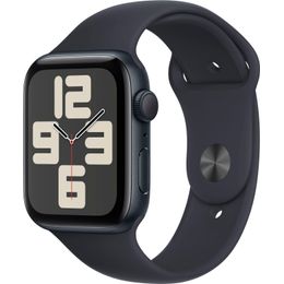 Smartwatch Apple "Watch SE GPS 44 mm Aluminium M/L" Smartwatches blau (midnight) Fitness-Tracker Sport Band