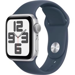 Smartwatch Apple "Watch SE GPS 40 mm Aluminium S/M" Smartwatches silberfarben (silber) Fitness-Tracker Sport Band