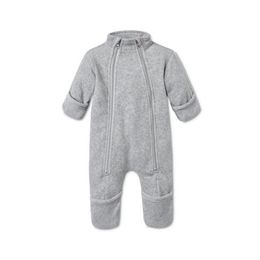 Tchibo Baby-Fleece-Einteiler - Hellgrau/Meliert - Kinder - Gr.: 50/56