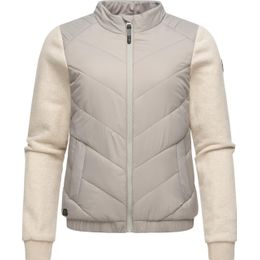 Outdoorjacke Ragwear "Zabava" Gr. L (40), weiß (bone), Damen, Obermaterial: 100% Polyester, Obermaterial Ärmel: 70% Baumwolle, 30% Polyester, Futter: 100% Polyester, Wattierung: 100% Polyester, Jacken, Leichte gesteppte Übergangsjacke mit weichen Ärmeln