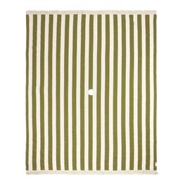 nobodinoz - Portofino Strandtuch XL, 146 x 175 cm, pistachio stripes waffle