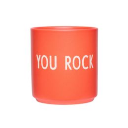 Design Letters - AJ Favourite Porzellan Becher, You Rock / red