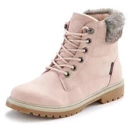 Stiefelette Lascana Gr. 42, rosa (rosé) Damen Schuhe wind- & wasserabweisend,Winterboots, Outdoorstiefel, Winterstiefelette