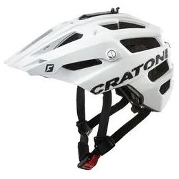 Mountainbikehelm Cratoni "MTB-Fahrradhelm AllTrack" Gr. 59, weiß (weiß gummiert), Helme, 59/61 Kopfumfang: 59cm - 61cm, Reflektoren, dreifache Höhenverstellung