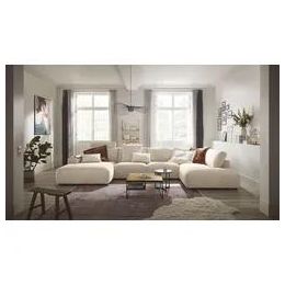 Wohnlandschaft Gallery M BRANDED BY MUSTERRING "Lucia U-Form" Sofas Gr. B/H/T: 434cm x 81cm x 204cm, Cord, Ottomane rechts, beige (natur) Verschiedene Farben, Cord-Bezug, Gesamtbreite 434 cm