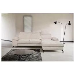 Ecksofa WERK2 "Panama L-Form" Sofas Gr. B/H/T: 275cm x 98cm x 184cm, Flachgewebe, Recamiere rechts, Schlaffunktion, Bettkasten, verstellbare Kopfteile, beige Modernes Sofa mit Schlaffunktion, Bettkasten, Kopfteile verstellbar