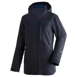 Outdoorjacke Maier Sports "Ribut Long W" Gr. 44, blau (dunkelblau) Damen Jacken Wanderjacke, atmungsaktiv und wasserdicht, Regenjacke mit Kapuze