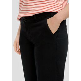 s.Oliver Stoffhose Jeans / Wide Leg / Mid Rise Label-Patch