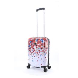 Koffer Saxoline "Blessing" Gr. B/H/T: 34 cm x 55 cm x 20 cm, rot (weiß, rot) Koffer Trolleys mit arretierbarem Aluminium-Trolleysystem