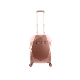 Koffer ELLE "Diamond" Gr. B/H/T: 2.6 cm x 56.5 cm x 23 cm, rosa Koffer Trolleys mit integriertem TSA-Schloss