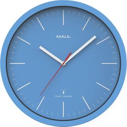 Maul Wanduhr Mauljump, Funkuhrwerk, hellblau