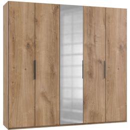 Kleiderschrank wimex "Level by fresh to go" Schränke Gr. B/H/T: 250 cm x 236 cm x 58 cm, 5 St., braun (plankeneichefarben) Kleiderschränke mit Spiegeltüren