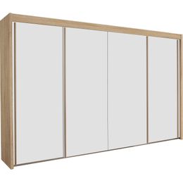 Schwebetürenschrank Rauch "Imperial" Schränke Gr. B/H/T: 350 cm x 235 cm x 65 cm, ohne Spiegel, 4 St., weiß (struktureichefarben hell, weiß) Schwebetürenschränke und Schiebetürenschränke in 8 Breiten 3 Höhen