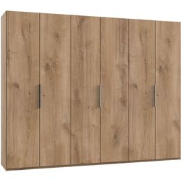 Kleiderschrank wimex "Level by fresh to go" Schränke Gr. B/H/T: 300 cm x 236 cm x 58 cm, 6 St., braun (plankeneichefarben) Kleiderschränke ohne Schubladen