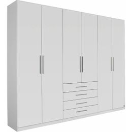 Kleiderschrank Rauch "Kempten" Schränke Gr. B/H/T: 270 cm x 210 cm x 54 cm, 6 St., weiß mit Schubkästen