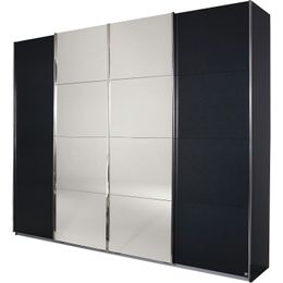 Schwebetürenschrank Rauch "Syncrono" Schränke Gr. B/H/T: 271 cm x 211 cm x 62 cm, 4 St., grau (graumetallic, spiegel) Schwebetürenschränke und Schiebetürenschränke mit Synchronöffnung