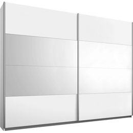 Schwebetürenschrank Rauch "Imposa" Schränke Gr. B/H/T: 226 cm x 230 cm x 62 cm, mit Spiegel, 2 St., weiß (weiß, hochglanz) mit Hochglanzfront