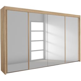 Schwebetürenschrank Rauch "Imperial" Schränke Gr. B/H/T: 350 cm x 235 cm x 65 cm, mit 4 Spiegeln, 4 St., weiß (struktureichefarben hell, weiß) Schwebetürenschränke und Schiebetürenschränke in 8 Breiten 3 Höhen