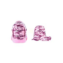 Schulrucksack 2be "Camoflage" Gr. B: 22.5 cm, rosa Kinder Rucksäcke Schulrucksäcke im 3er Set mit Turnbeutel und Federmäppchen