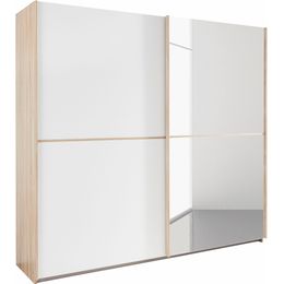 Schwebetürenschrank Rauch "Essensa" Schränke Gr. B/H/T: 226 cm x 229 cm x 62 cm, 2 St., weiß (struktureichefarben hell, weiß) Schranksysteme und Schrankserien mit Spiegeltür