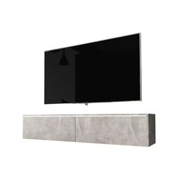 Kane - TV-Element stehend / hängend, Beton mit led, 140 cm - Selsey