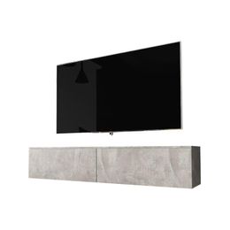 Kane - TV-Element stehend / hängend, Beton, 140 cm - Selsey