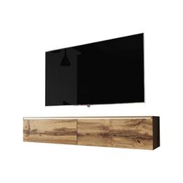 Selsey - Kane - TV-Element stehend / hängend, Wotan Eiche mit led, 140 cm