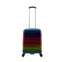 Koffer Saxoline "Color Strip" Gr. B/H/T: 36 cm x 55 cm x 20 cm, bunt (mehrfarbig) Koffer Trolleys aus Polycarbonat-Material