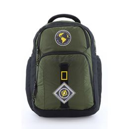 Cityrucksack National Geographic "New Explorer" Gr. B: 32.5 cm, grün (khaki) Rucksäcke mit praktischem Laptop-Fach