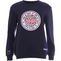 Sweatshirt Zwillingsherz Gr. L/XL, blau (navy) Damen Sweatshirts Wild at Heart Druck