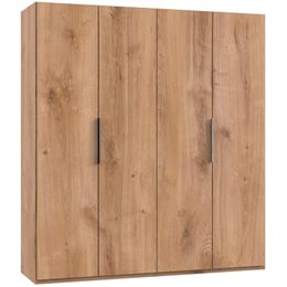 Kleiderschrank wimex "Level by fresh to go" Schränke Gr. B/H/T: 200 cm x 216 cm x 58 cm, 4 St., braun (plankeneichefarben) Kleiderschränke ohne Schubladen