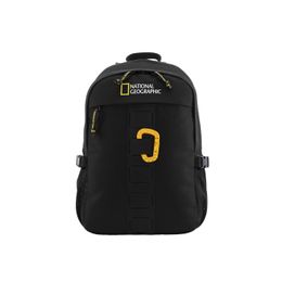 Cityrucksack National Geographic "EXPLORER III" Gr. B: 31.00 cm, schwarz Rucksäcke aus recycelten PET-Flaschen