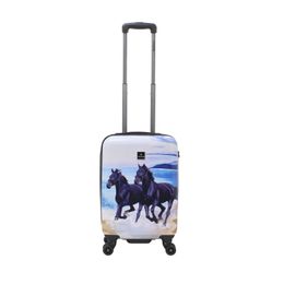 Koffer Saxoline "Horse" Gr. B/H/T: 35.00 cm x 54.00 cm x 20.00 cm, bunt (schwarz, mehrfarbig) Koffer Trolleys mit praktischem TSA-Zahlenschloss