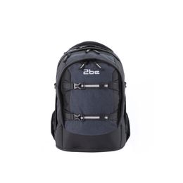 Schulrucksack 2be Gr. B: 23 cm, schwarz (schwarz, grau) Kinder Rucksäcke Schulrucksäcke mit reflektierenden Elementen