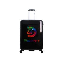 Koffer DISCOVERY "STENCIL" Gr. B/H/T: 51 cm x 77 cm x 32 cm, schwarz Koffer Trolleys mit integriertem TSA-Einsteckschloss