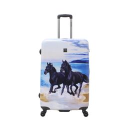 Koffer Saxoline "Horse" Gr. B/H/T: 51.00 cm x 78.00 cm x 28.00 cm, bunt (schwarz, mehrfarbig) Koffer Trolleys mit praktischem TSA-Zahlenschloss