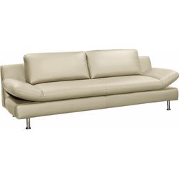 3-Sitzer Places of Style "Redding", beige (creme), B:221cm H:80cm T:90cm, NaturLEDER - &raquo;Madras&laquo; (echtes Rindsleder), Sofas, in Naturleder