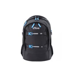 Schulrucksack 2be Gr. B: 23 cm, grau (anthrazit, schwarz) Kinder Rucksäcke mit reflektierenden Elementen