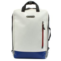 Laptoprucksack 7CLOUDS "Agal 7.2 M" Gr. B/H/T: 30 cm x 40 cm x 13 cm, bunt (weiß, blau, rot) Rucksäcke mit recyceltem PET