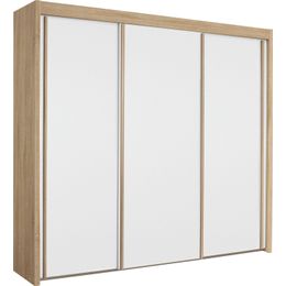 Schwebetürenschrank Rauch "Imperial" Schränke Gr. B/H/T: 300 cm x 197 cm x 65 cm, ohne Spiegel, 3 St., weiß (struktureichefarben hell, weiß) Schwebetürenschränke und Schiebetürenschränke in 8 Breiten 3 Höhen