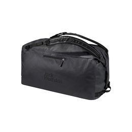 Reisetasche Jack Wolfskin "TRAVELTOPIA DUFFLE 85" schwarz-weiß (phantom) Taschen Reisetaschen