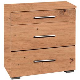 Nachtkommode Rauch "Scala" Sideboards Gr. B/H/T: 47 cm x 52 cm x 42 cm, 3, braun (eiche artisan) Nachtkonsolen und Nachtkommoden mit 3 Schubkästen in zwei unterschiedlichen Höhen